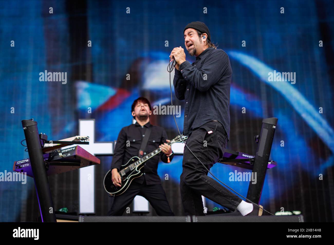 Nuremberg, Germany. 09th June, 2024. Chino Moreno (r) and Shaun Lopez ...