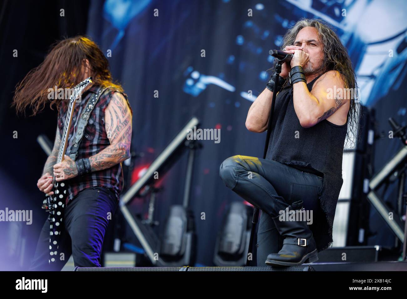 Nuremberg, Germany. 09th June, 2024. Mark Osegueda (r), singer of the ...