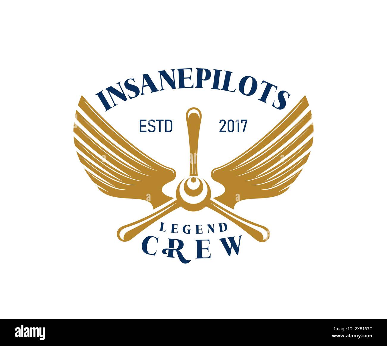 Airline and aircraft aviation icon for insane pilots legend crew ...