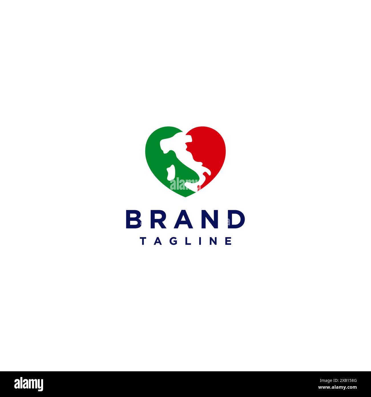 Heart symbol with Italy Country Map motif. Italy Country Map Inside ...