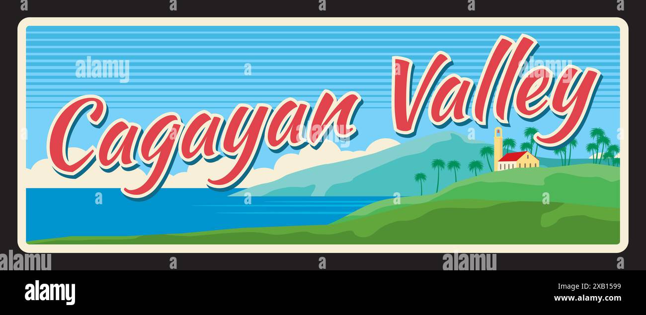 Cagayan Valley region in Philippines. Vector travel plate or sticker ...