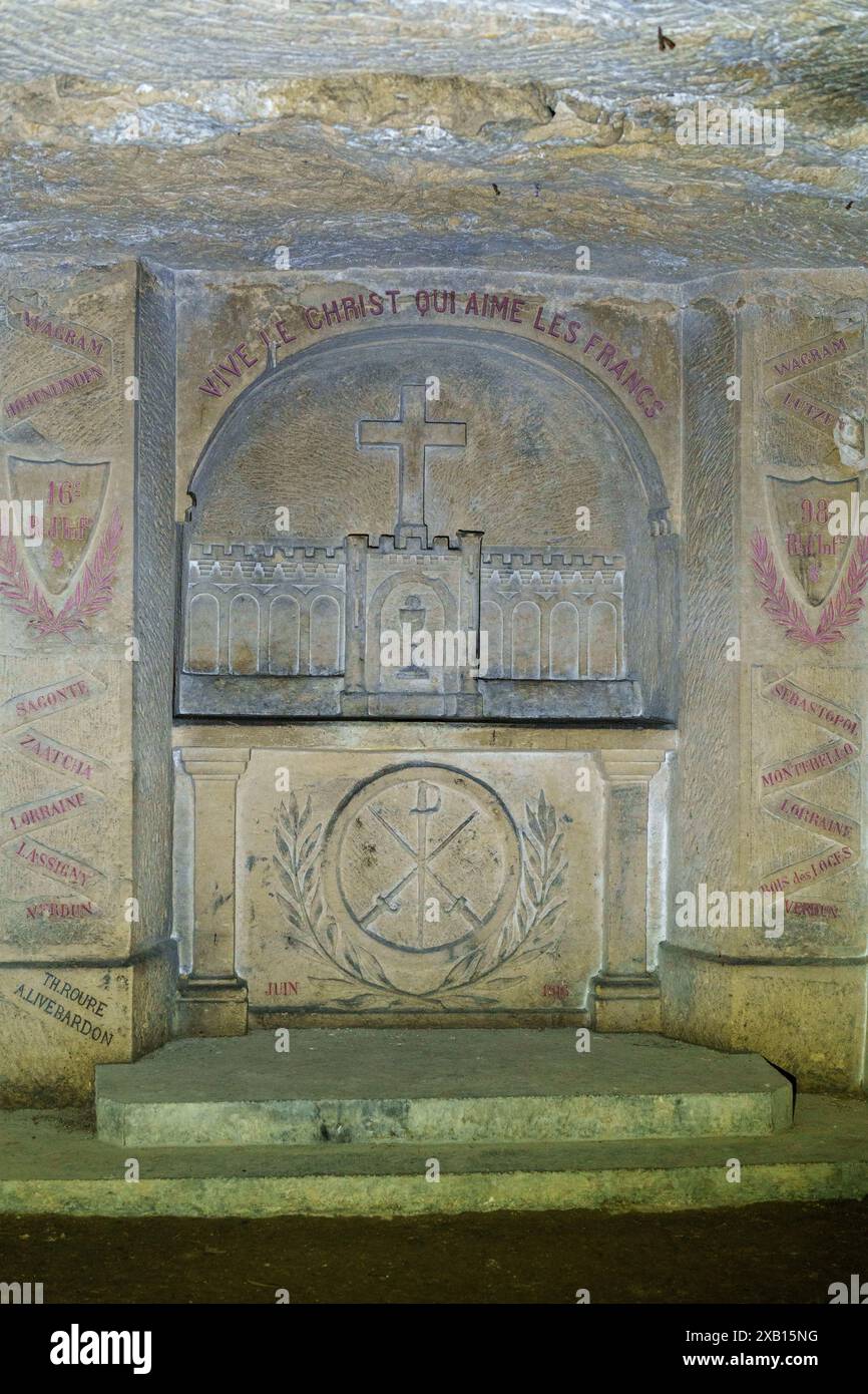 Limestone quarries converted for military use during the First World ...