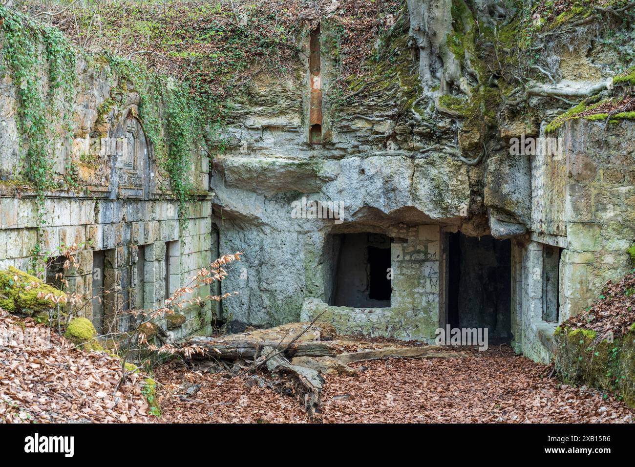 Limestone quarries converted for military use during the First World ...