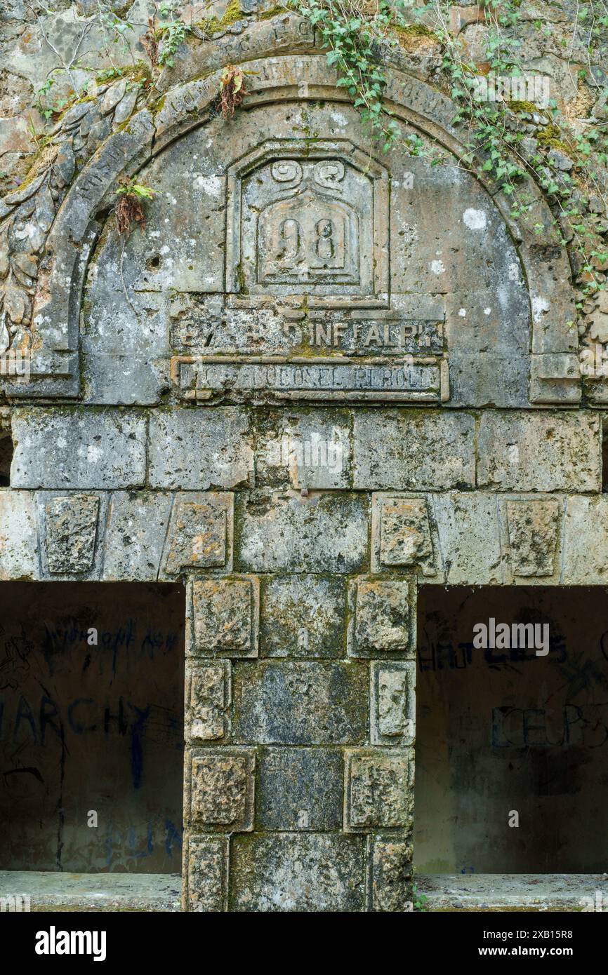 Limestone quarries converted for military use during the First World ...