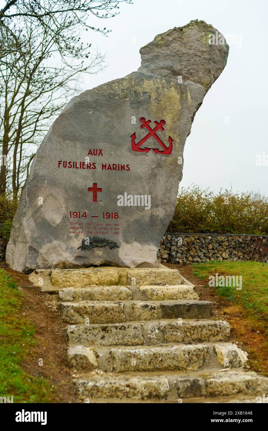Chemin des Dames, part of the Western Front during the First World War ...
