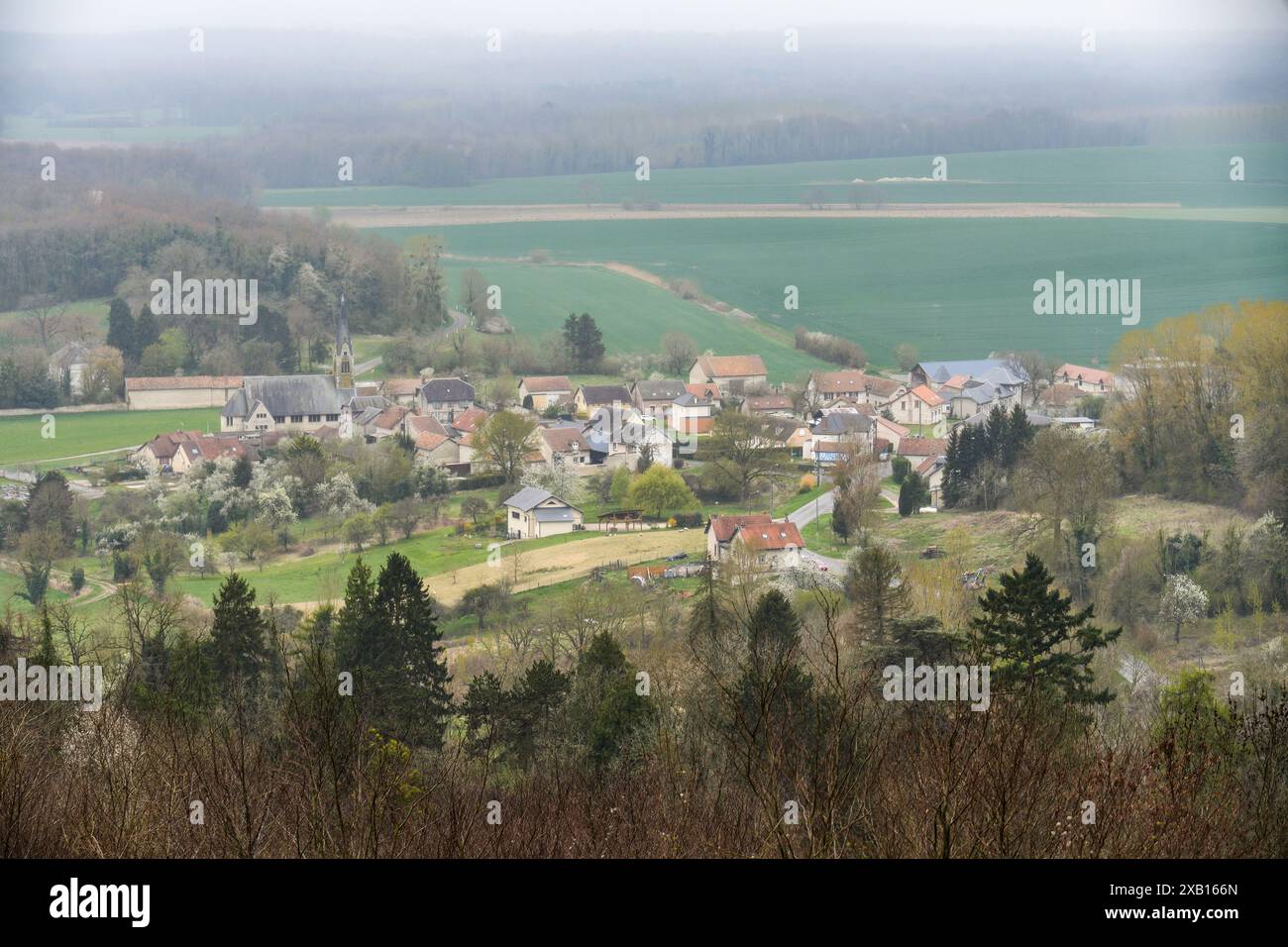 View from the observation tower over the California plateau Stock Photo ...