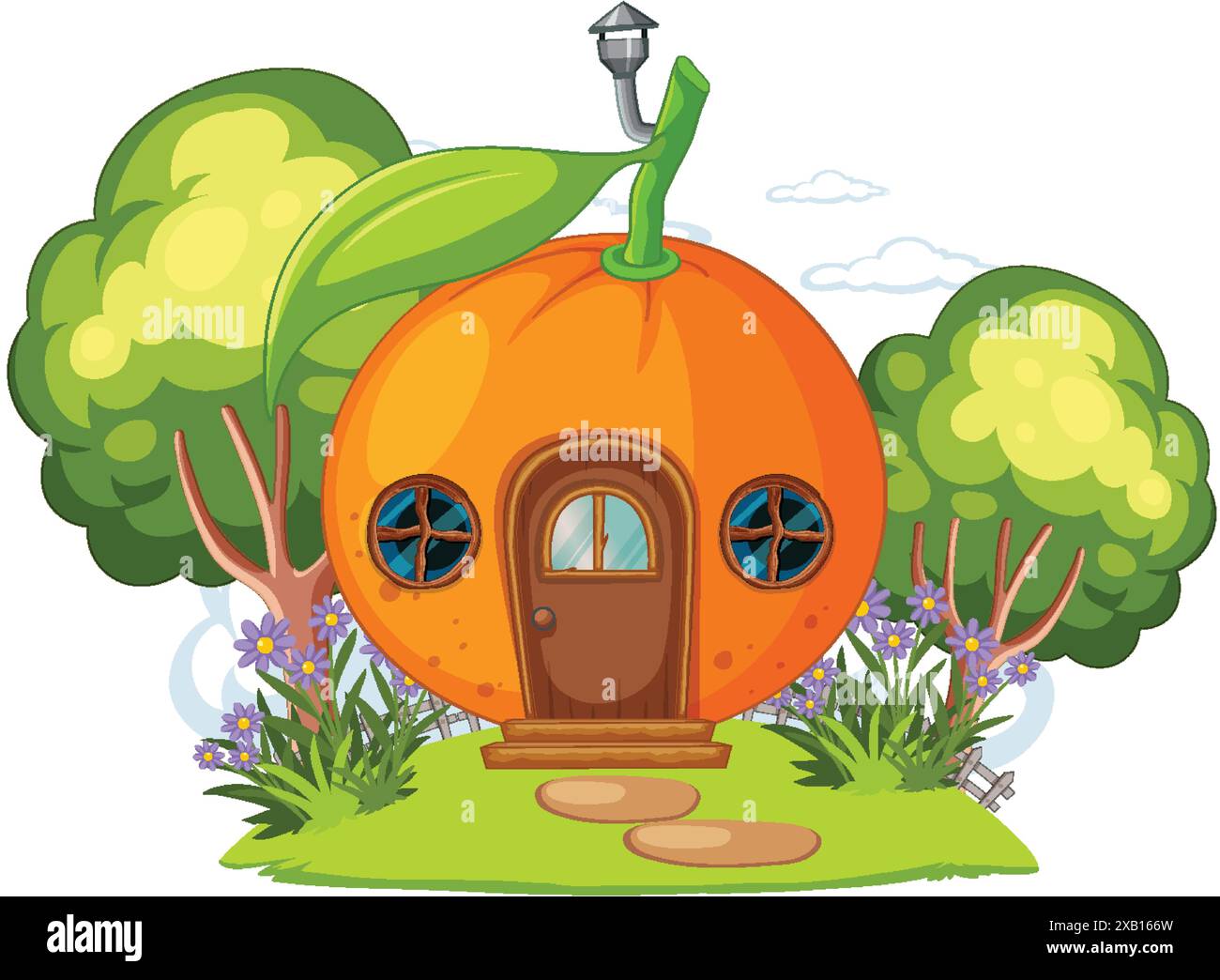 A charming house shaped like an orange Stock Vector Image & Art - Alamy