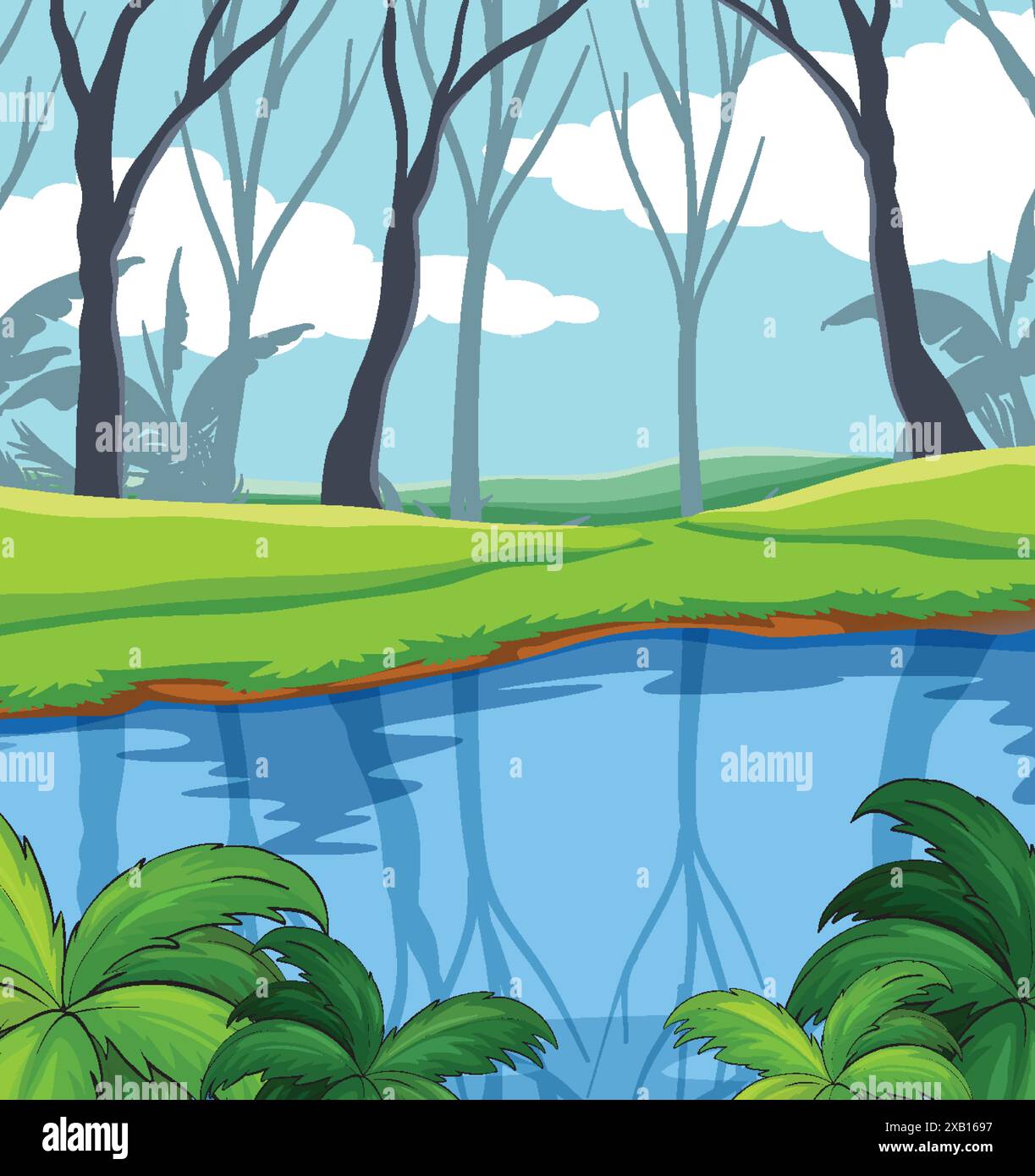 Surrounding vegetation Stock Vector Images - Alamy