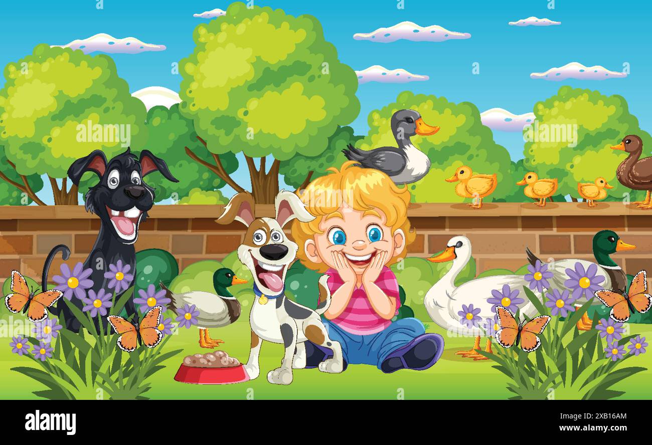 Adventure with dogs Stock Vector Images - Alamy