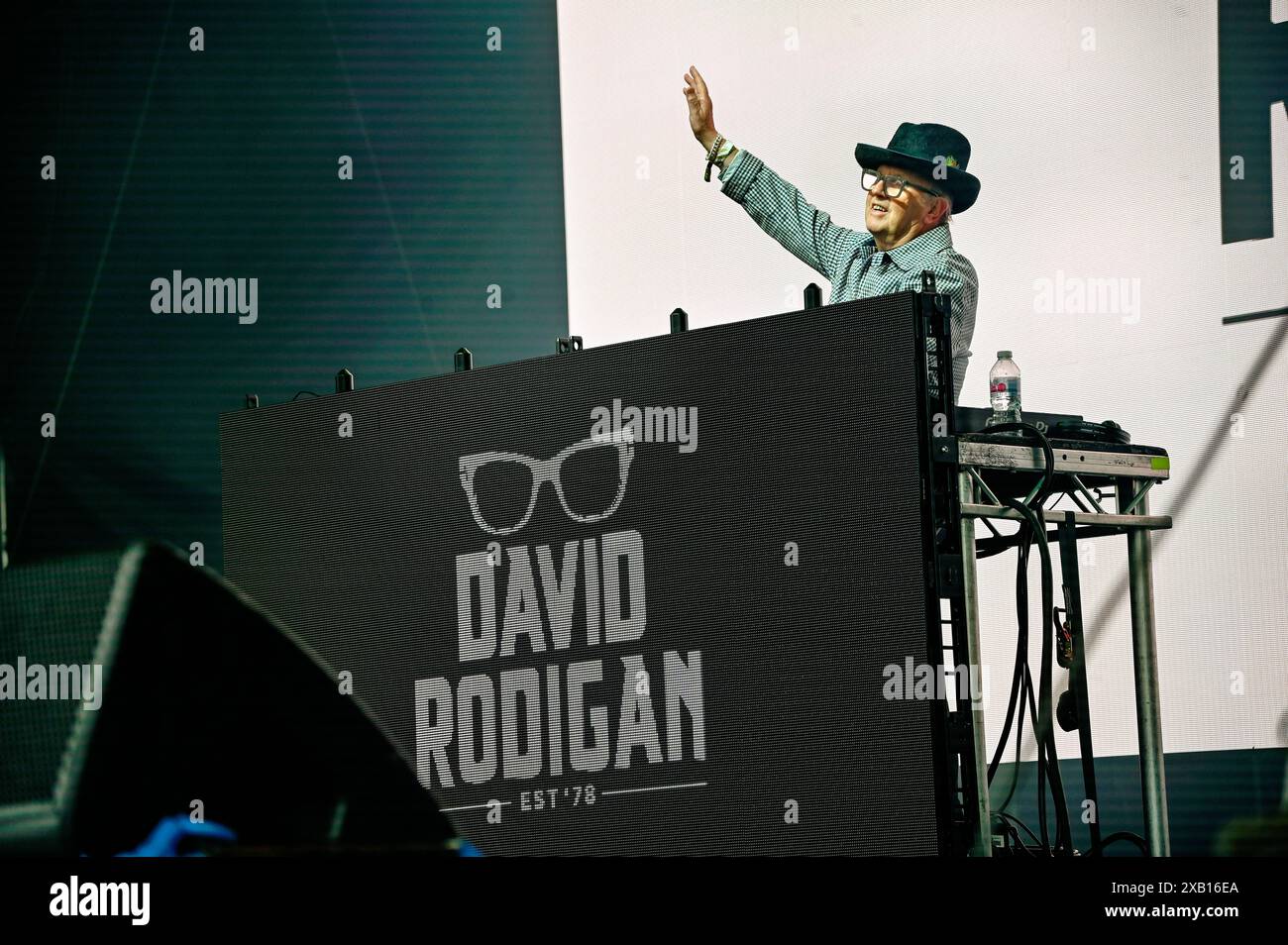 London, UK. 9th June, 2024. David “Ram Jam” Rodigan MBE performs at the ...