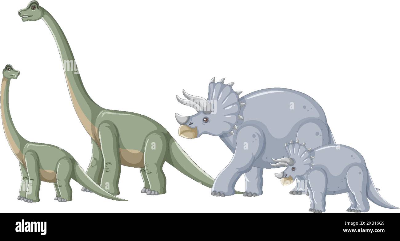 Two brachiosaurus Stock Vector Images - Alamy