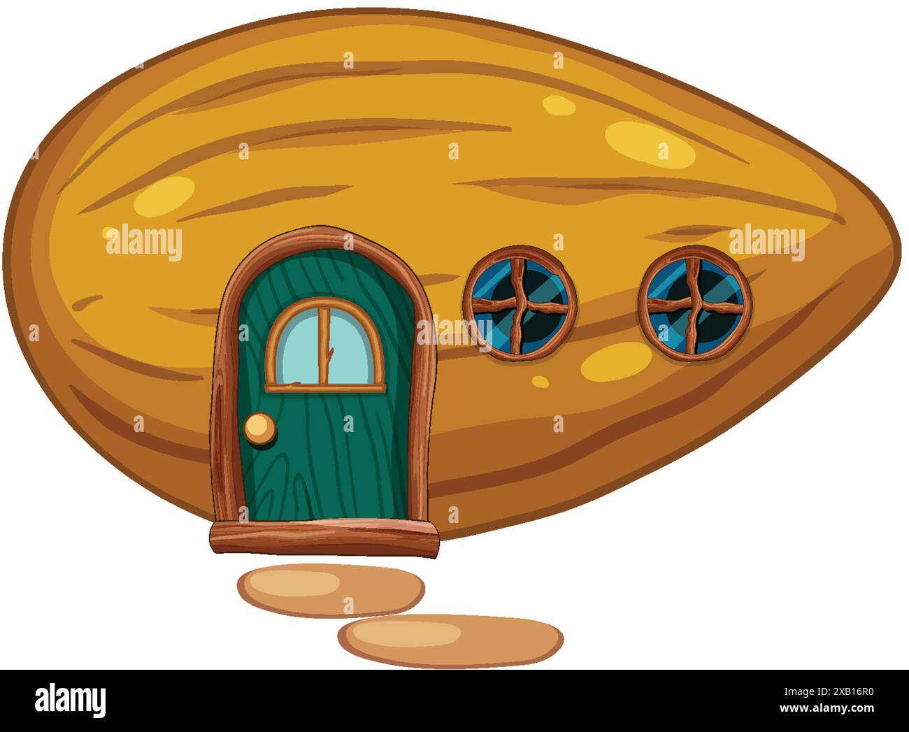 A cozy, cartoon-style nut-shaped house Stock Vector Image & Art - Alamy