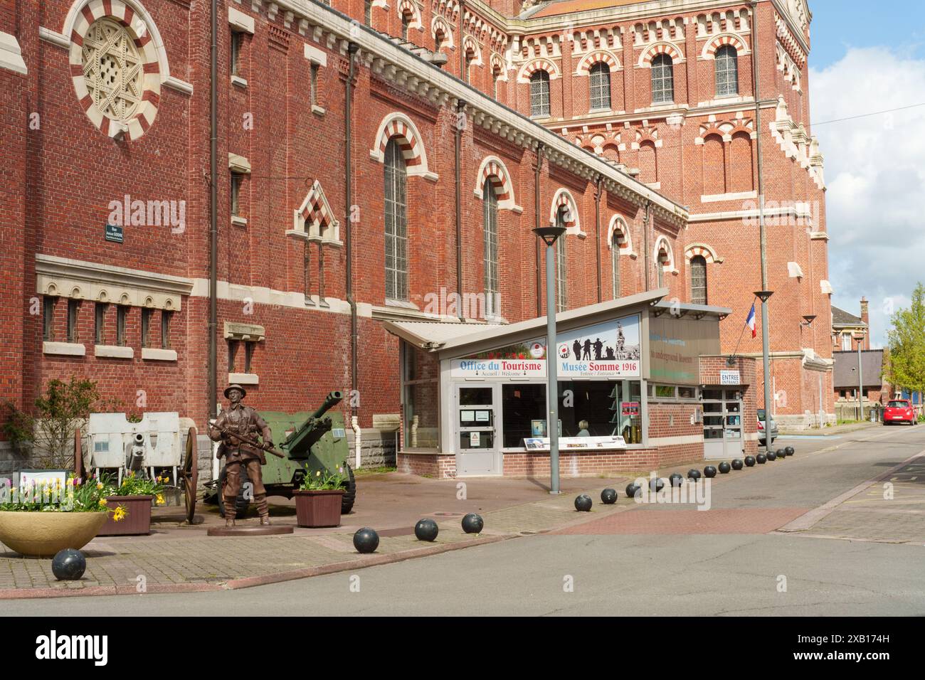 The exterior of the Musee de Somme housed under the Basilica in Albert ...