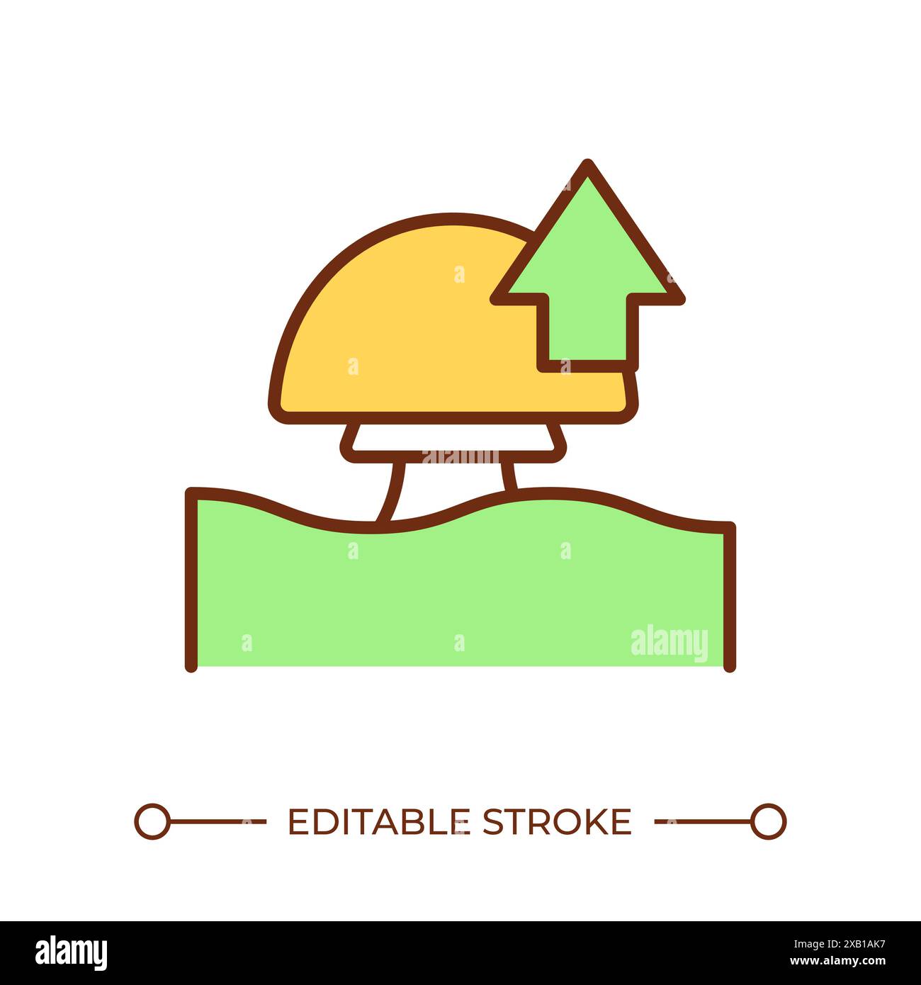 Mushroom growth RGB color icon Stock Vector Image & Art - Alamy