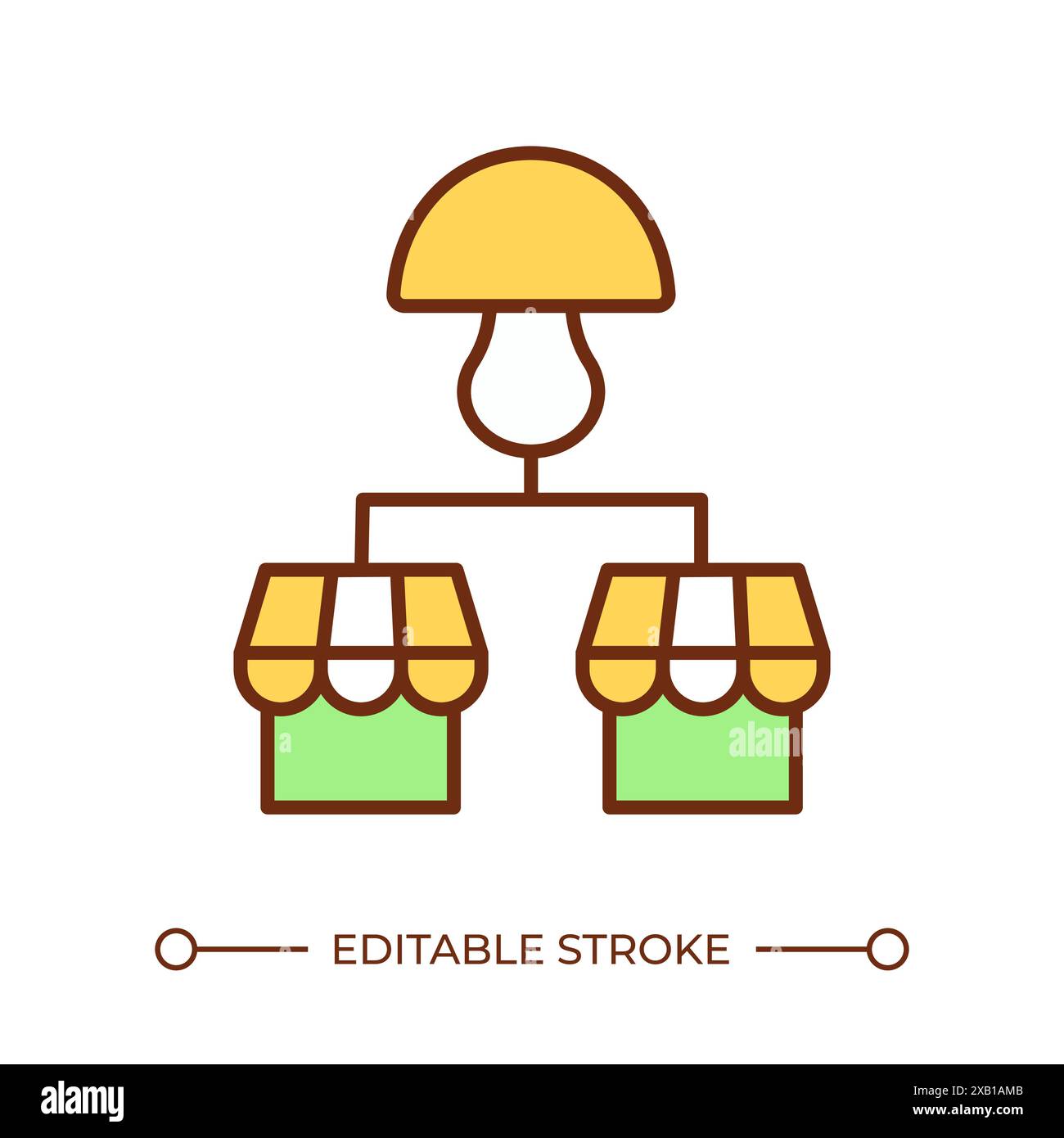 Mushroom business RGB color icon Stock Vector Image & Art - Alamy