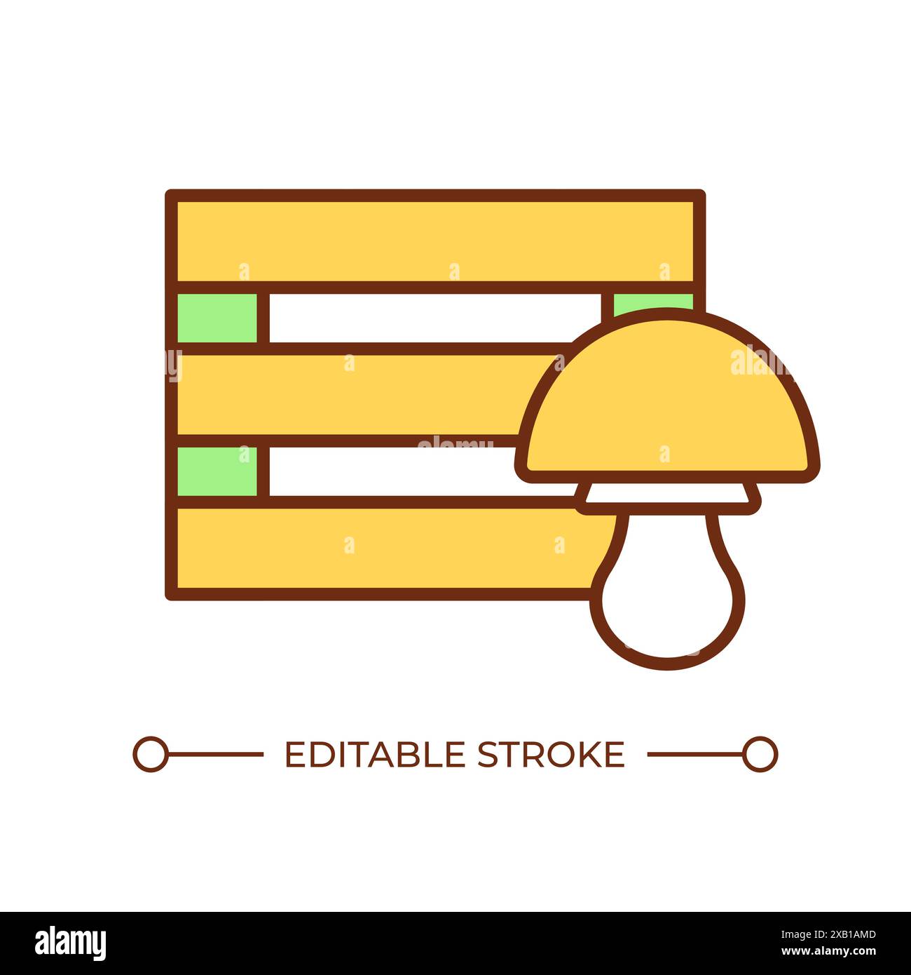 Box for mushrooms RGB color icon Stock Vector Image & Art - Alamy