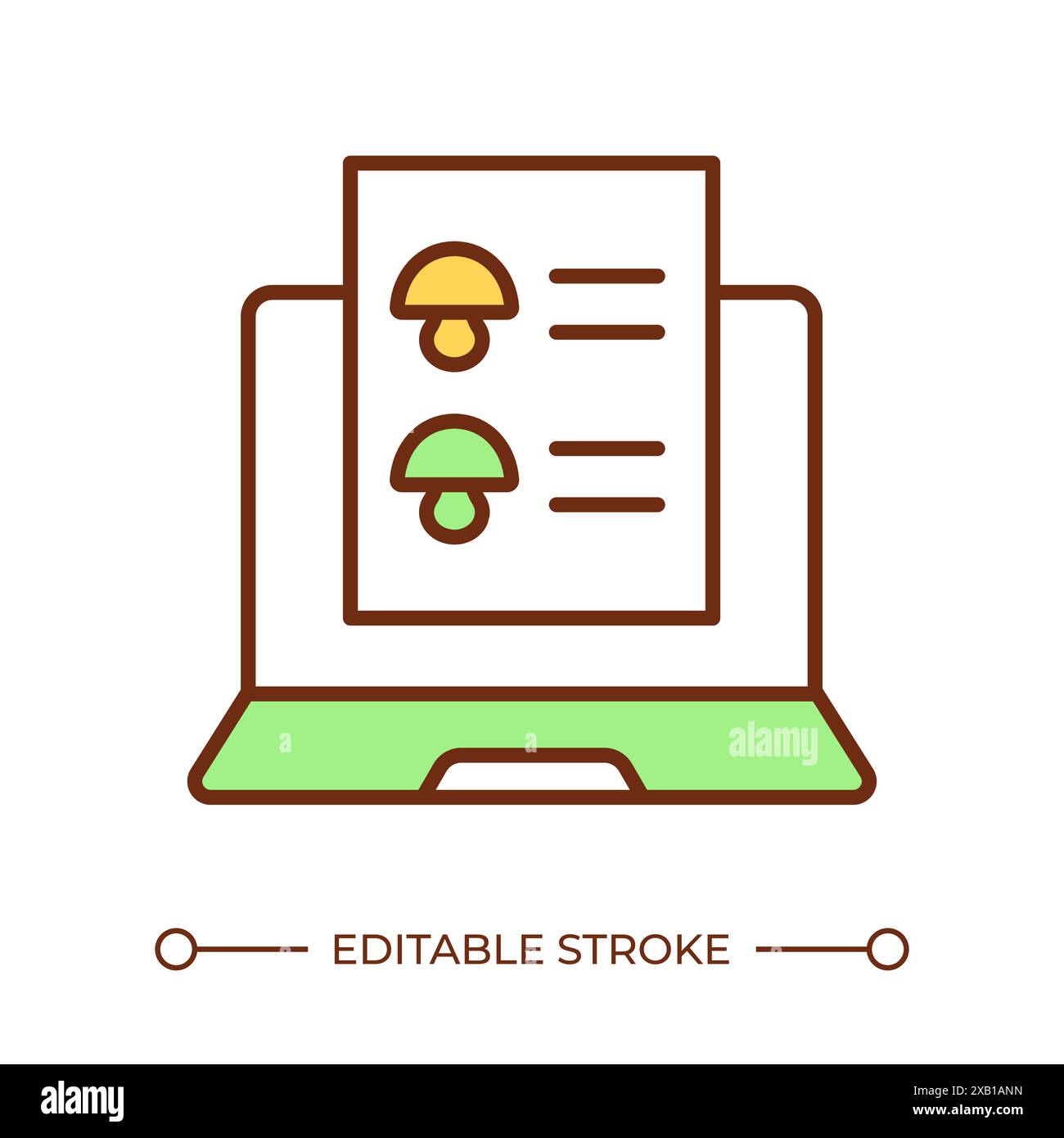 Mushroom identification information RGB color icon Stock Vector Image & Art - Alamy