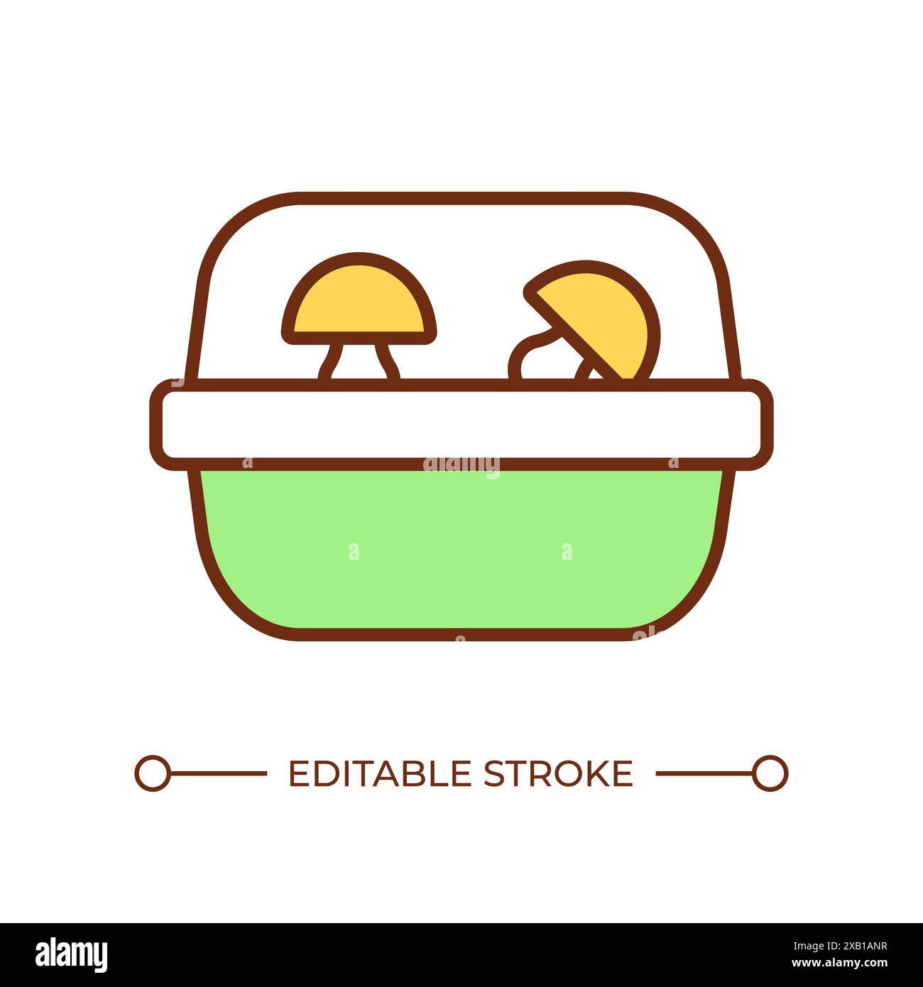 Mushroom packing RGB color icon Stock Vector Image & Art - Alamy