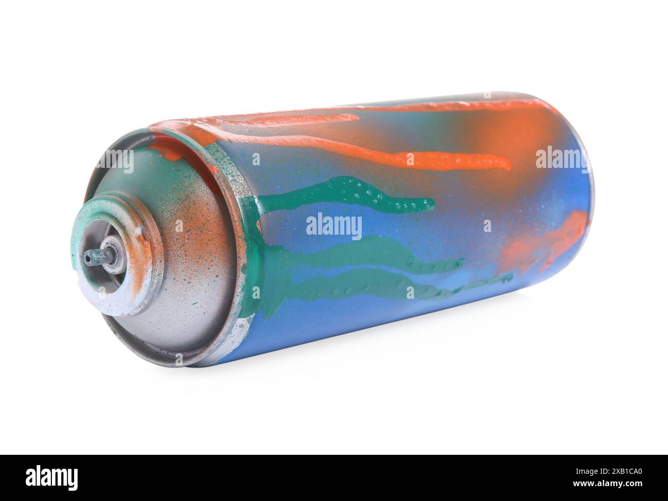 One can of bright spray paint isolated on white Stock Photo - Alamy