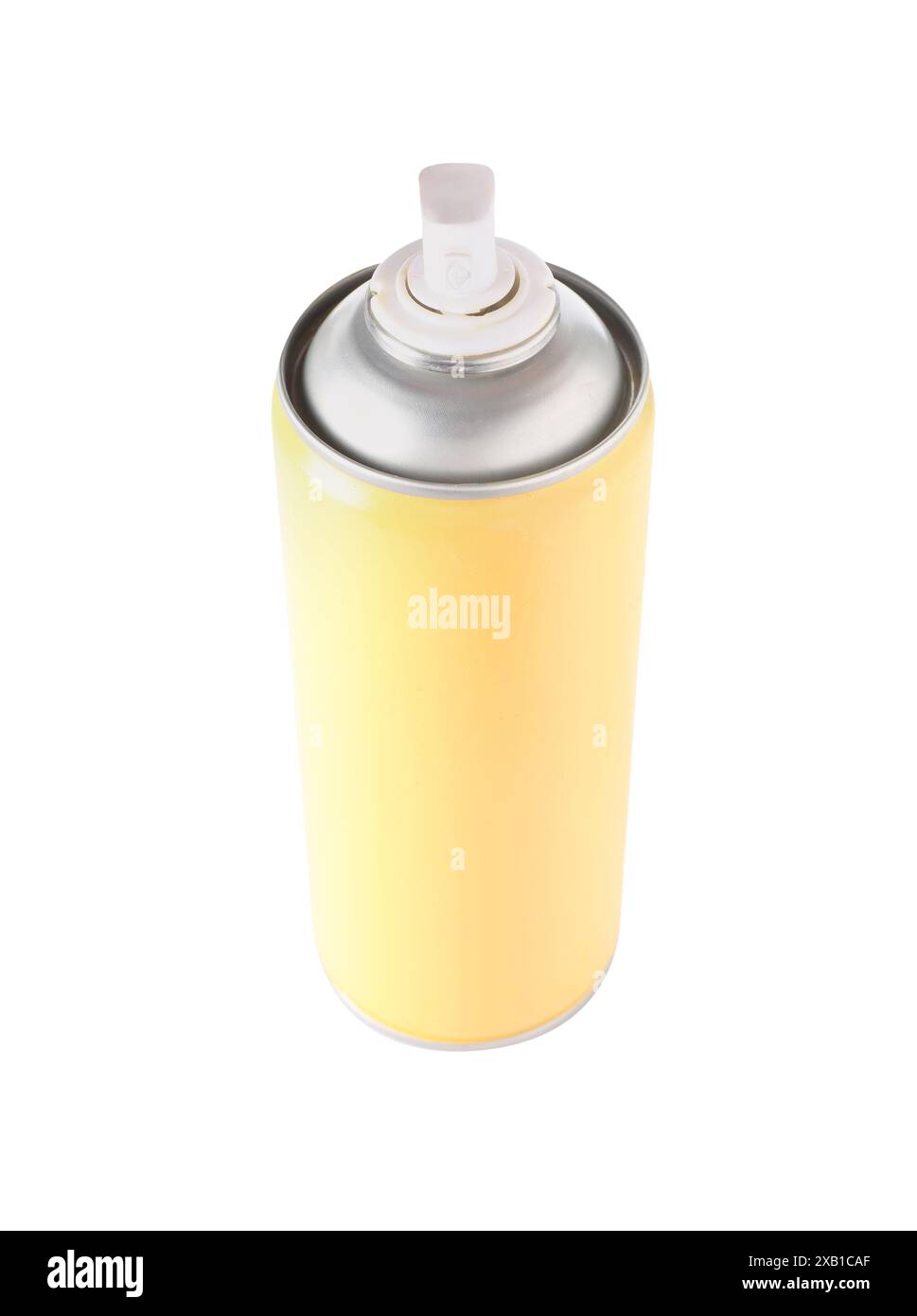 One yellow spray paint can isolated on white Stock Photo - Alamy