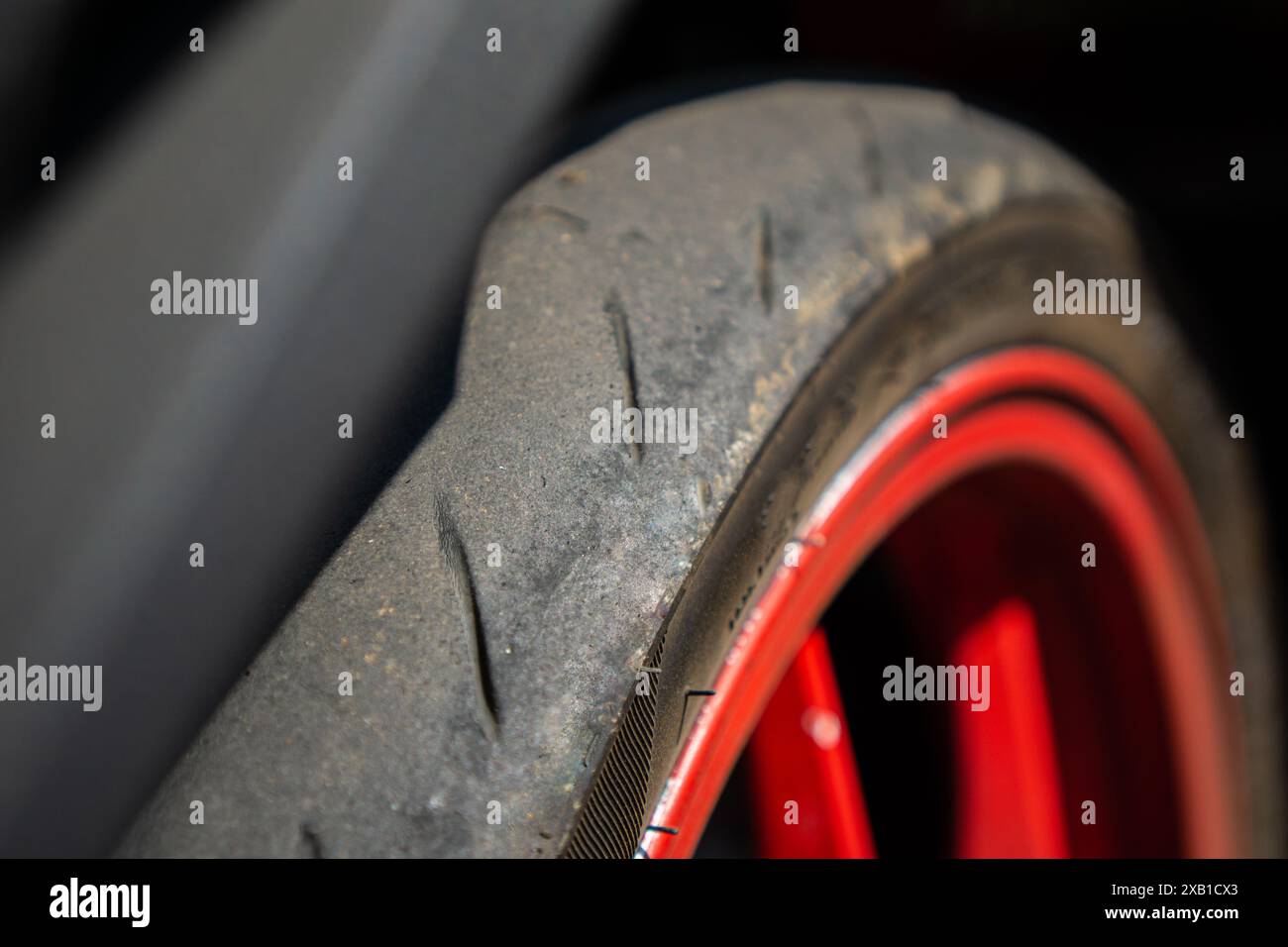 Worn out motorcycle tire hi-res stock photography and images - Alamy