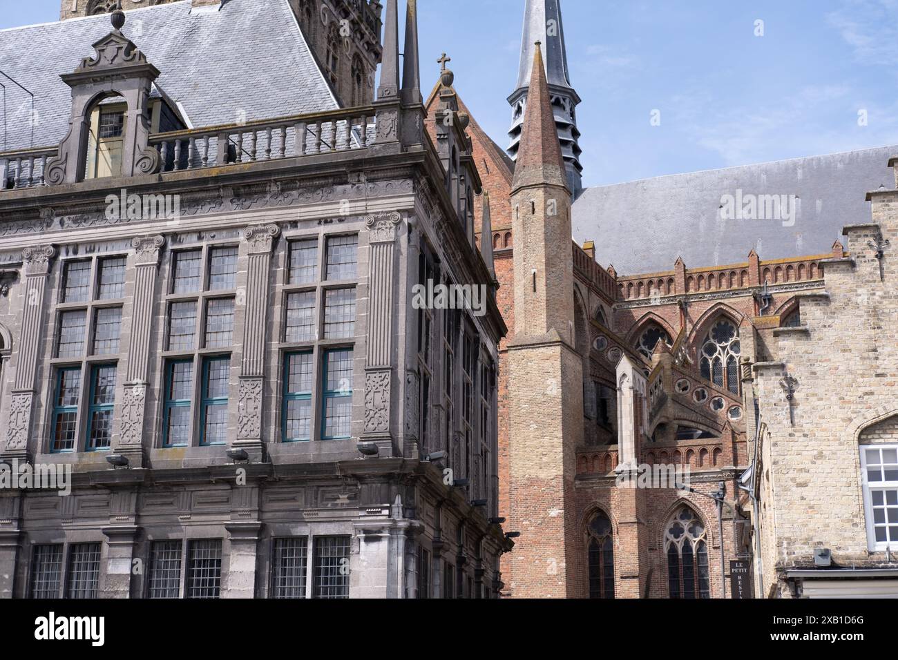 historic buildings in Veurne, Belgium Stock Photo - Alamy