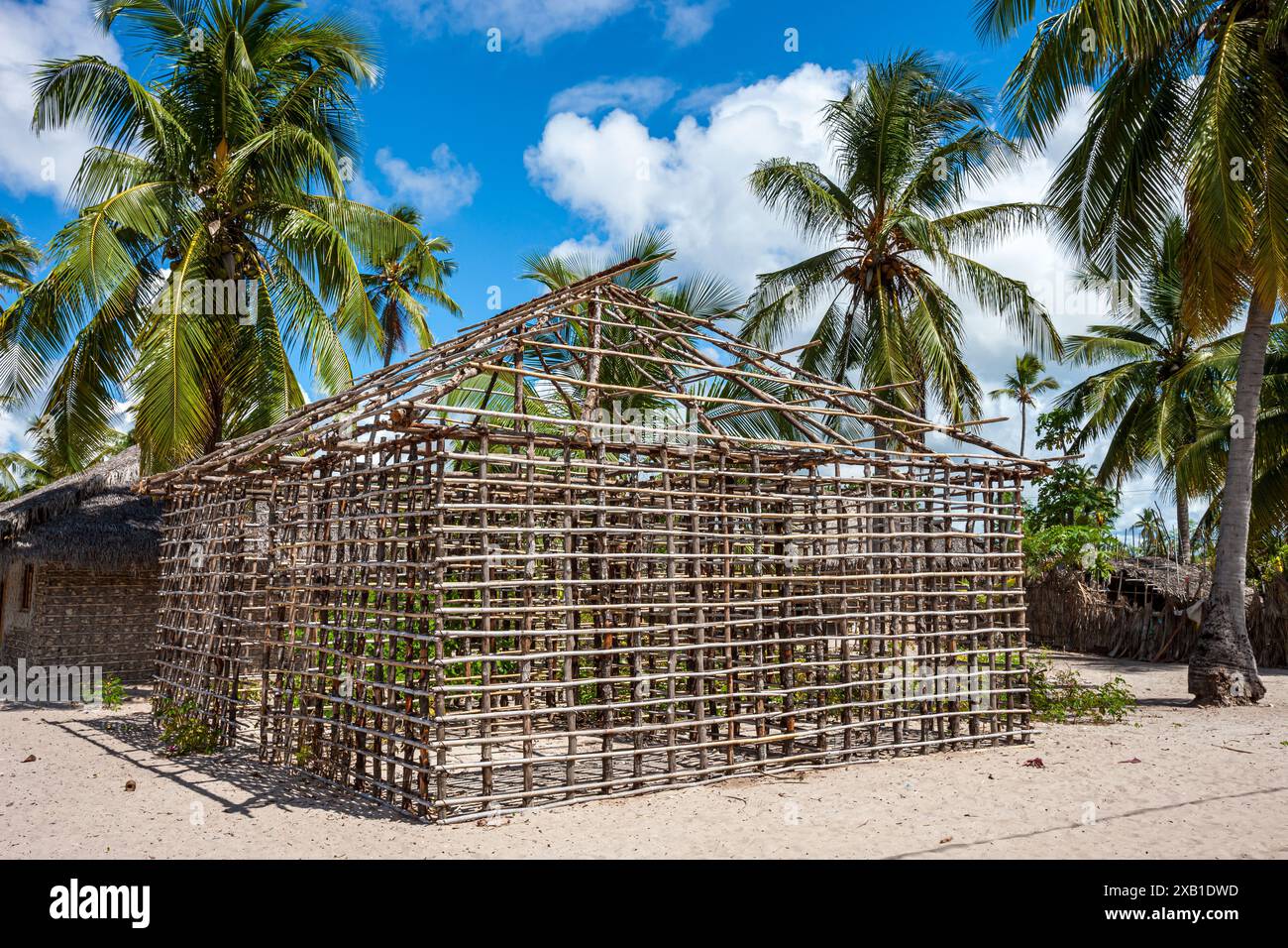 Mozambique, Cabo Delgado, Quirimbas, Pangane, How to build a small ...