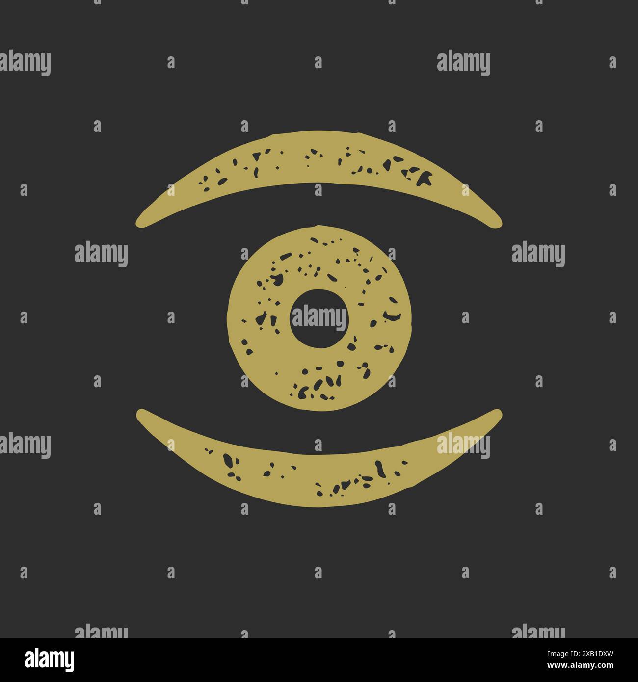 Antique esoteric minimalistic all seeing eye with eyeball grunge ...