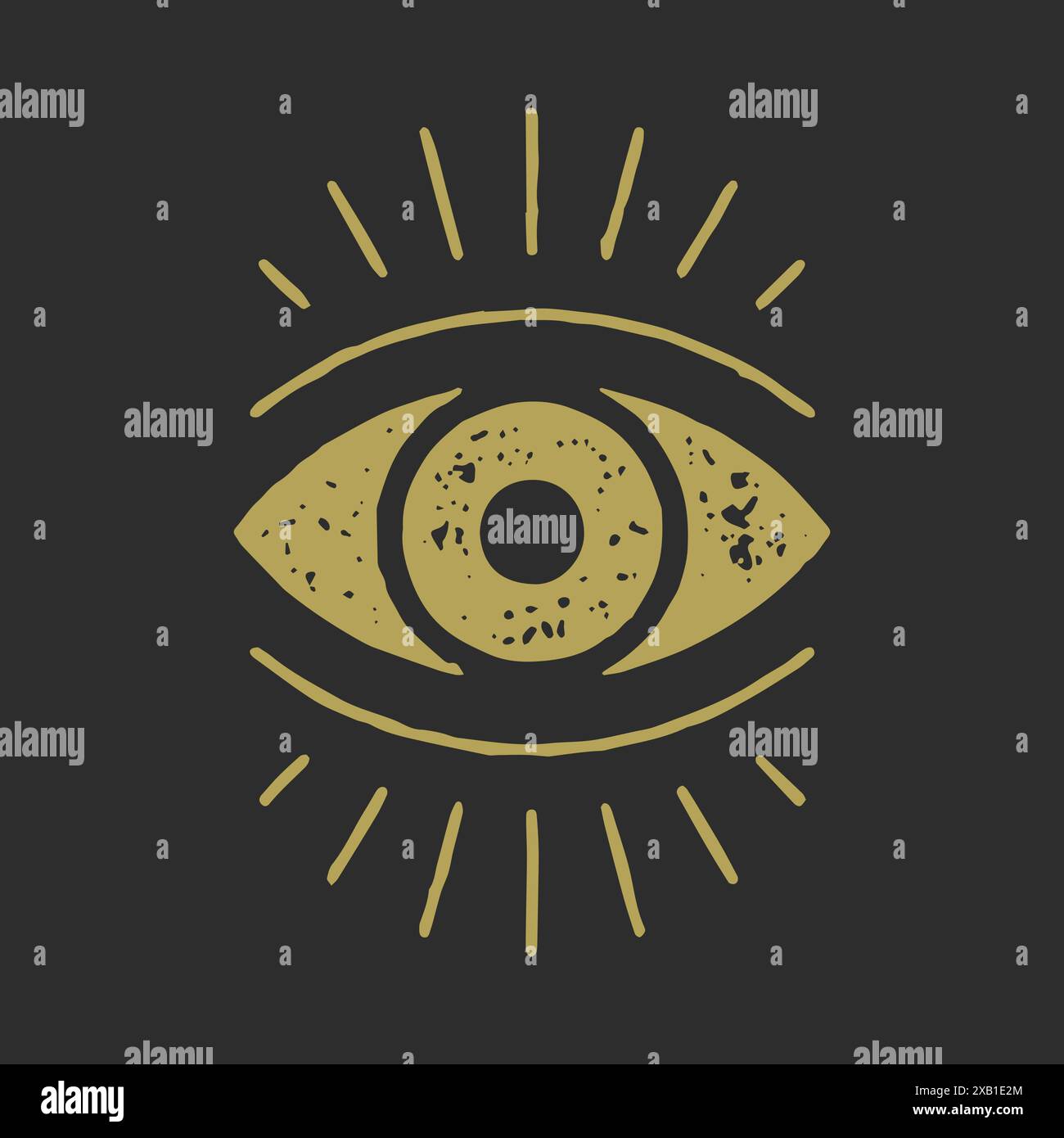 Sacred mythic all seeing eye with lashes and eyeball hand drawn ...