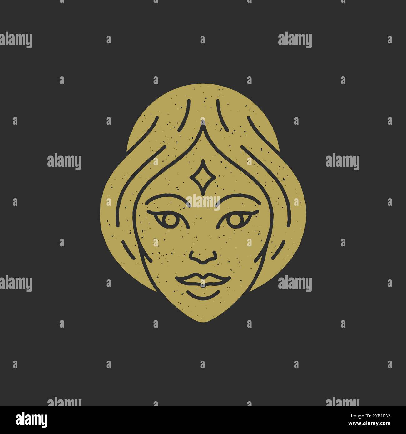 Star on forehead Stock Vector Images - Alamy