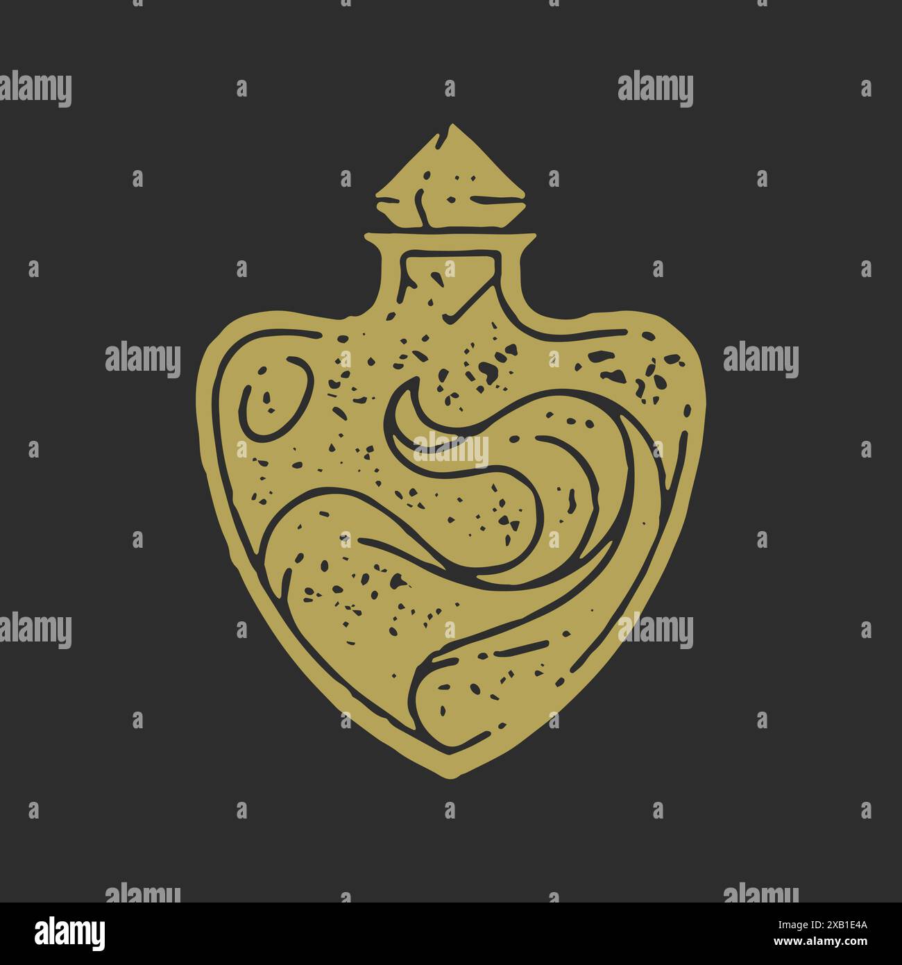 Ancient glass vessel with magic potion and closed cap for liquid ...