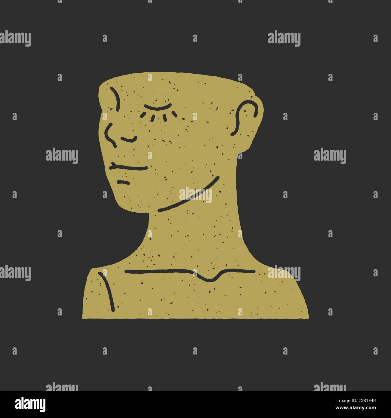 Sculpture man in traditional Stock Vector Images - Alamy