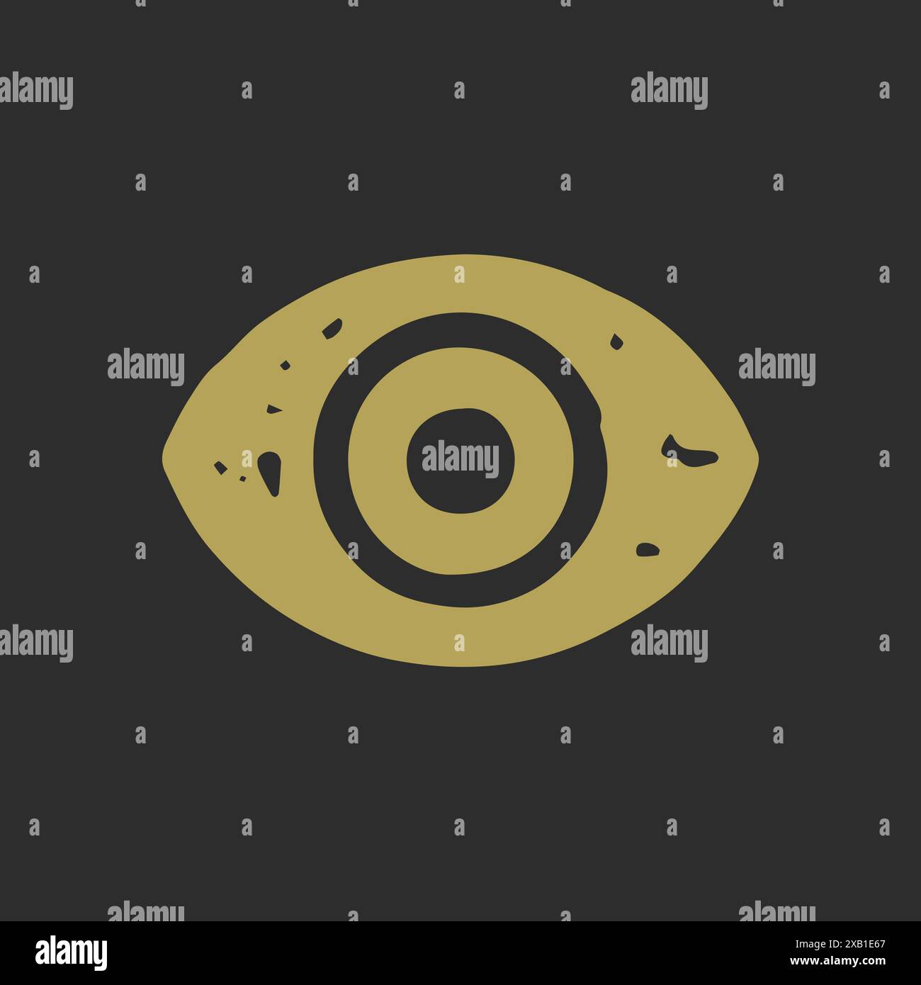 Minimalist golden antique symbol all seeing eye esoteric magical optic ...