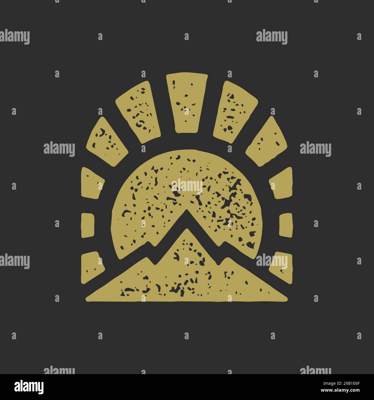 Woman drawing mountain on Stock Vector Images - Alamy