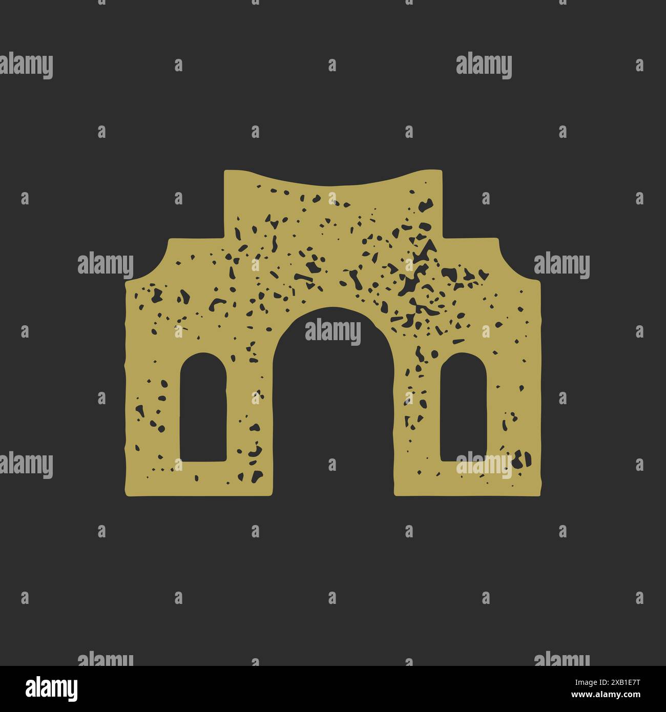 Ancient medieval civilization traditional building with entrance and ...