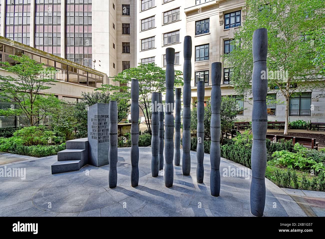 Monument to the slave trade Gilt of Cain Fen Court London 17 granite ...