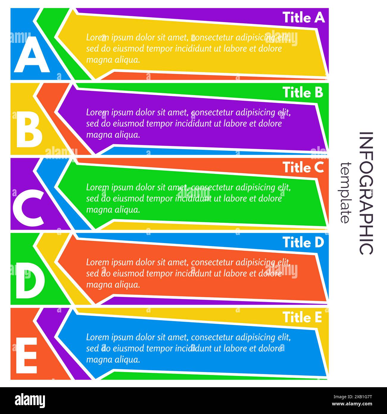 Five steps infographic design elements. Step by step infographic design ...