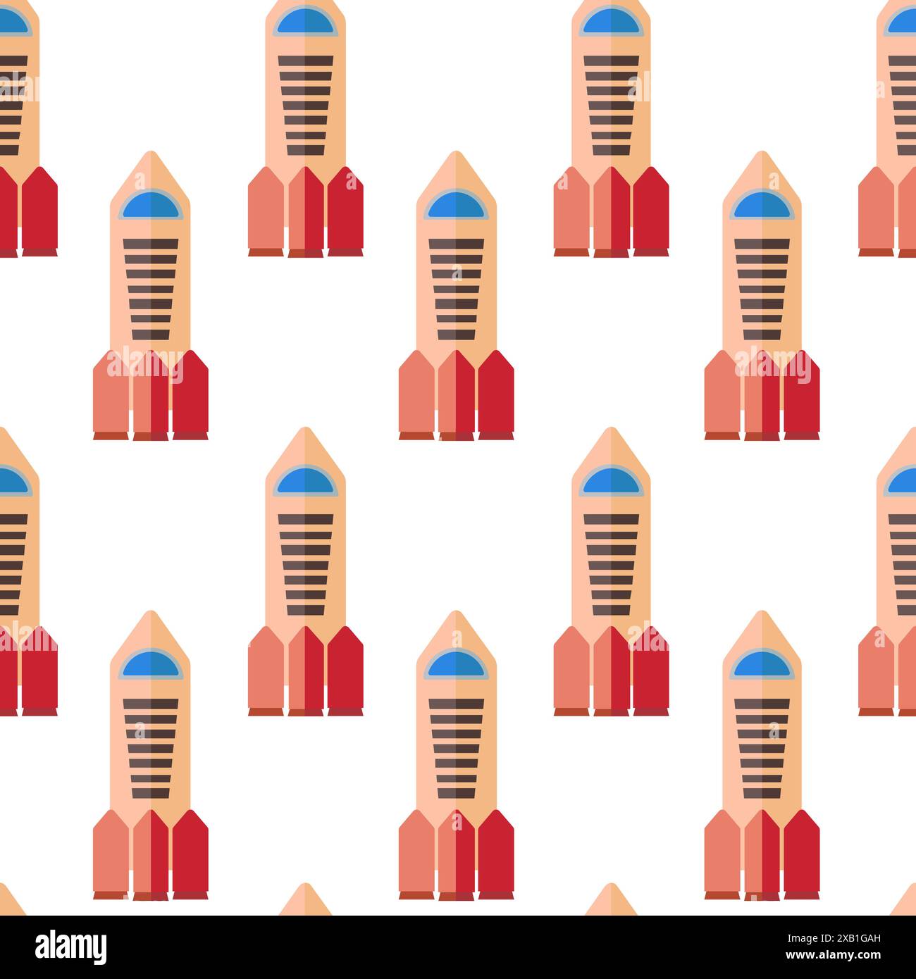 Seamless pattern with space rocket. Vector illustration Stock Vector ...
