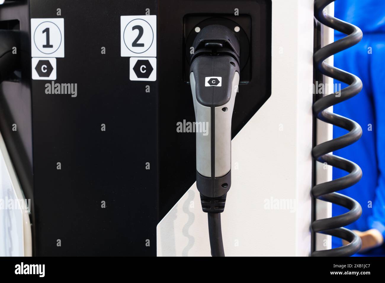 Type C charging station for electric vehicles Stock Photo - Alamy