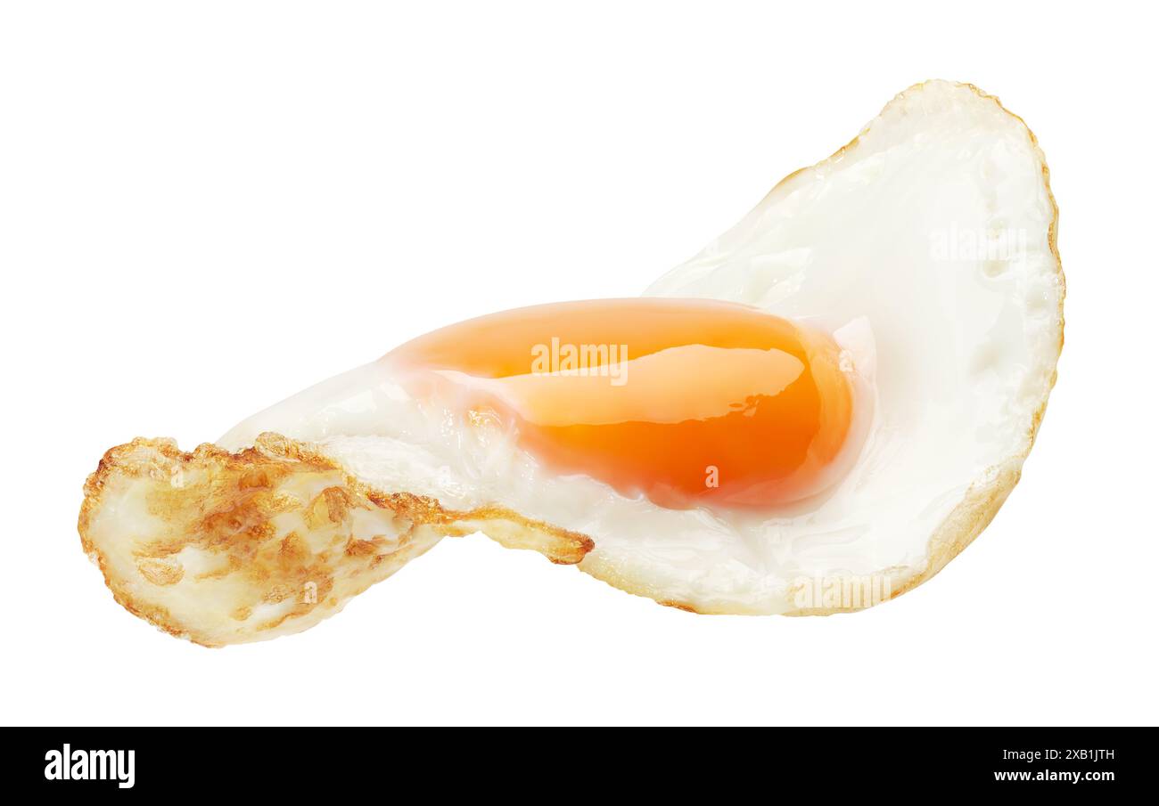 Fried egg isolated on white background Stock Photo - Alamy