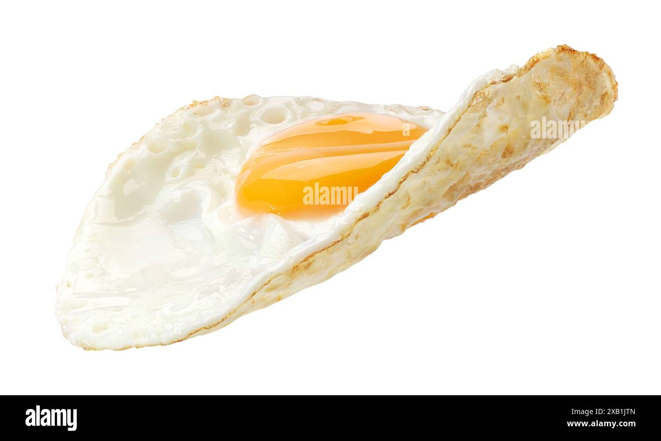 Fried egg isolated on white background Stock Photo - Alamy