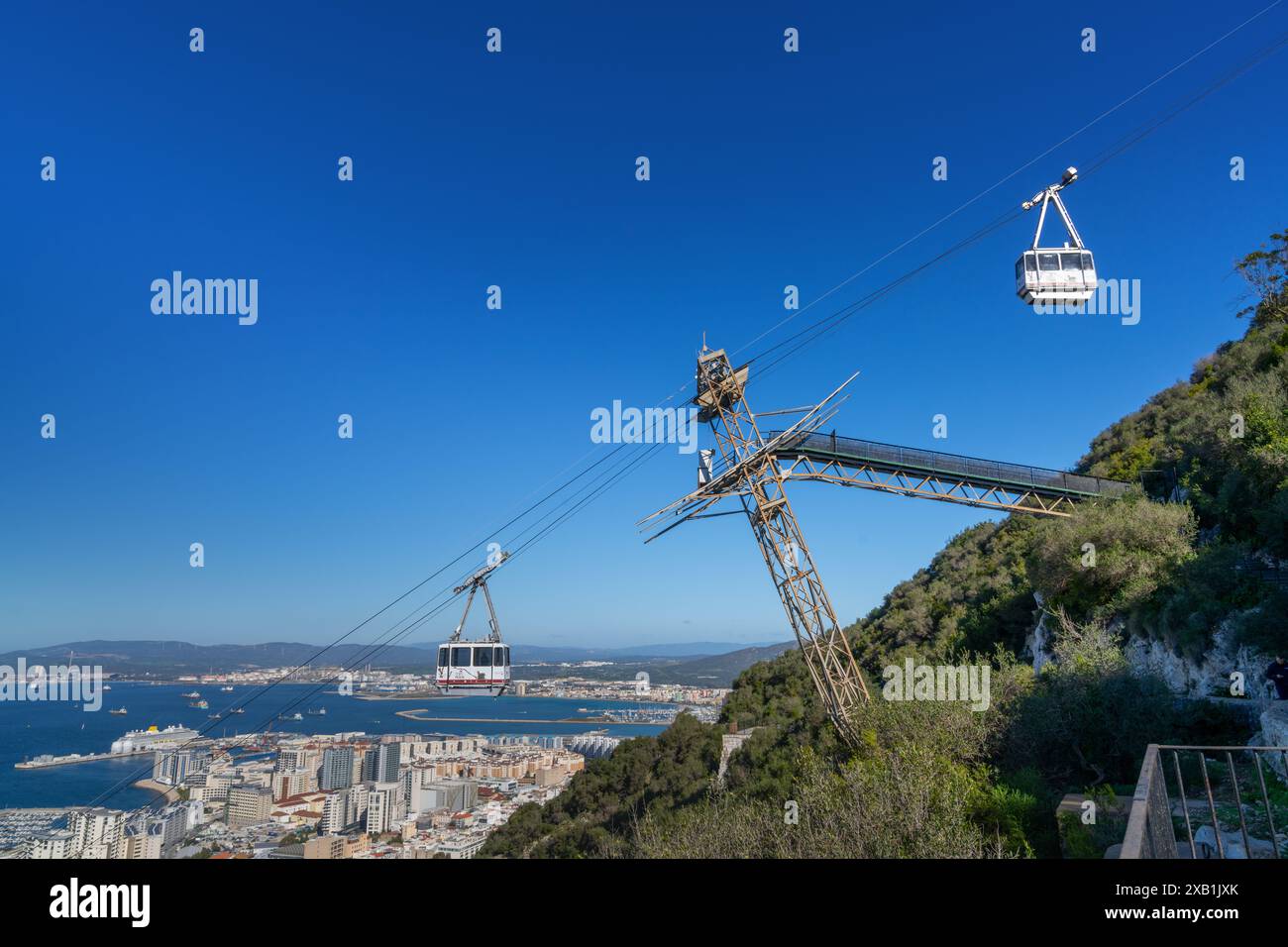 Gibraltar, Gibraltar - 27 April, 2024: view of the Bay of Algeciras and ...