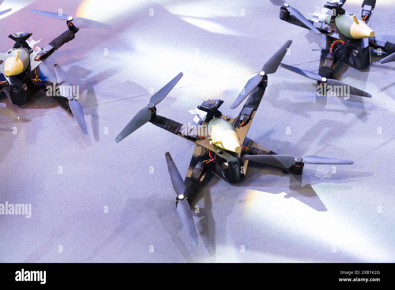 Military drones armed with bombs Stock Photo - Alamy