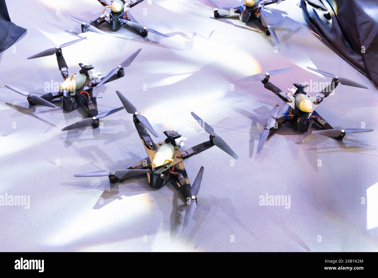 Military drones armed with bombs Stock Photo - Alamy