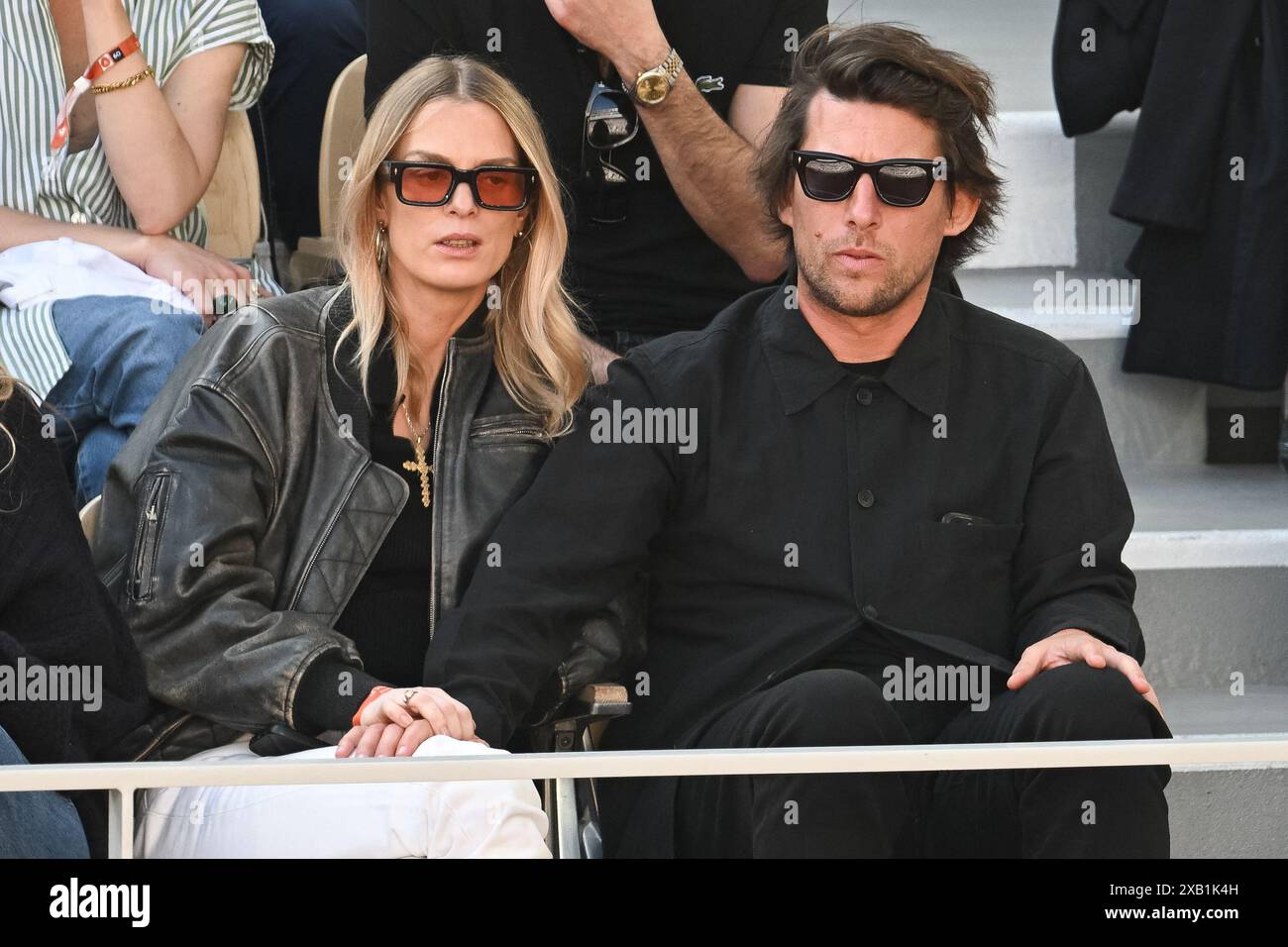 Paris, France. 09th June, 2024. Hugo Selignac and Emma Reynaud attend ...