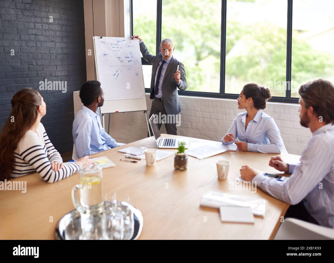 Whiteboard presenter businessman team hi-res stock photography and ...