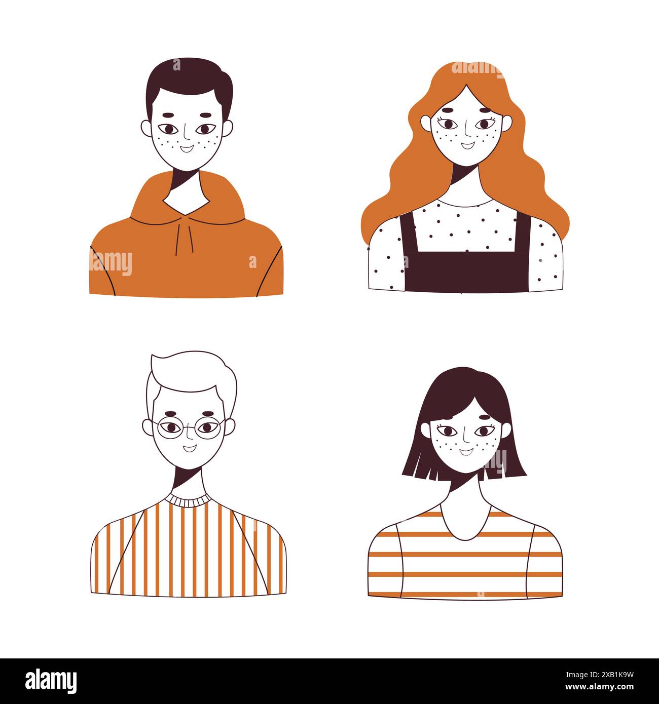 Profile icons pack in Cut Out Stock Images & Pictures - Alamy