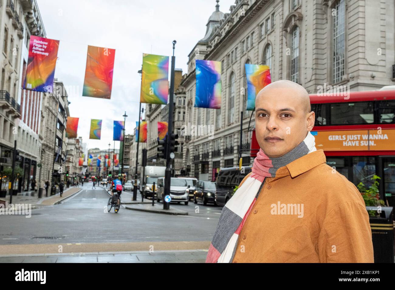 London, UK. 10 June 2024. ‘Rainbow Flags’, on Piccadilly, 10 June - 1 ...