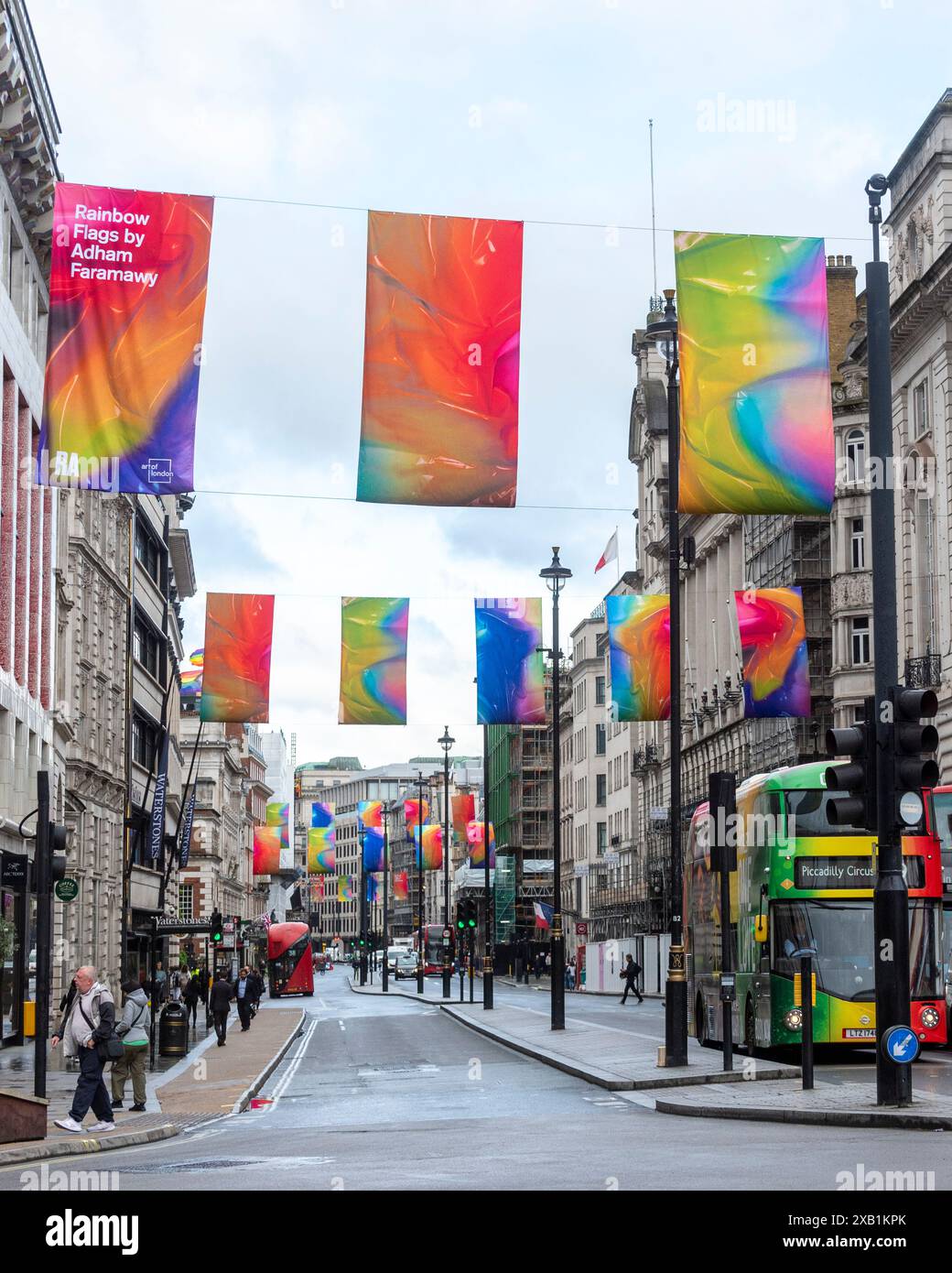 London, UK. 10 June 2024. ‘Rainbow Flags’, on Piccadilly, 10 June - 1 ...