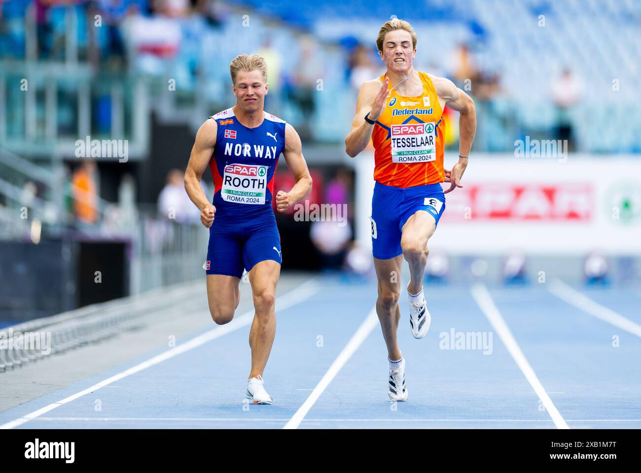 ROME - Jeff Tesselaar in action in the 100 meters on the fourth day of ...
